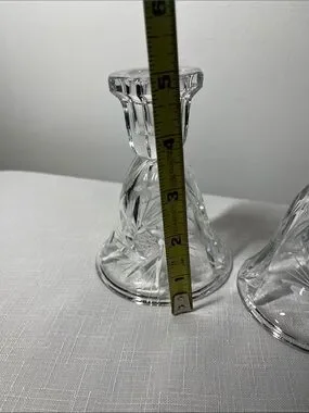 Crystal | Accents | Vintage Crystal Candle Holders Pinwheel Pattern ...